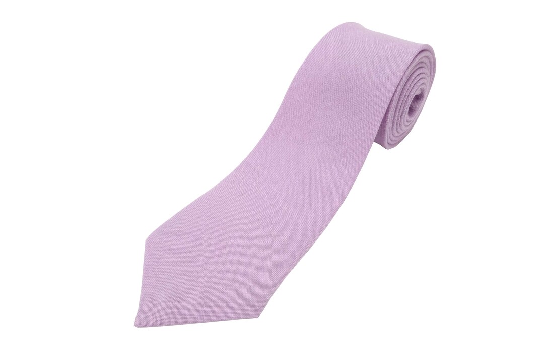 Lavender Linen Tie for Wedding / Necktie for Groomsmen / Lavender Color ...