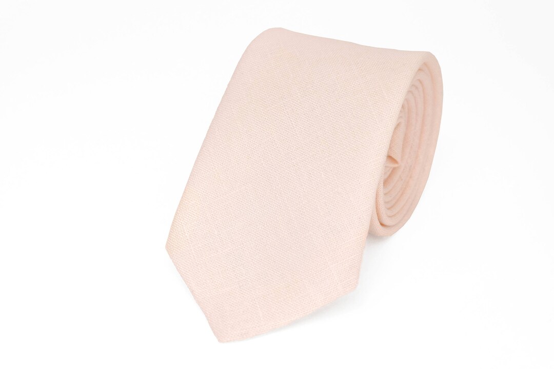Peach Tie for Wedding / Necktie for Groomsmen / Peach Pocket - Etsy