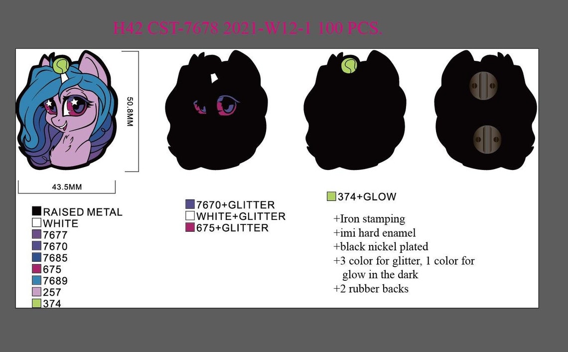 Izzy Moonbow 2 Tall Hard Enamel Pin by Gleamy Dreams - Etsy Denmark