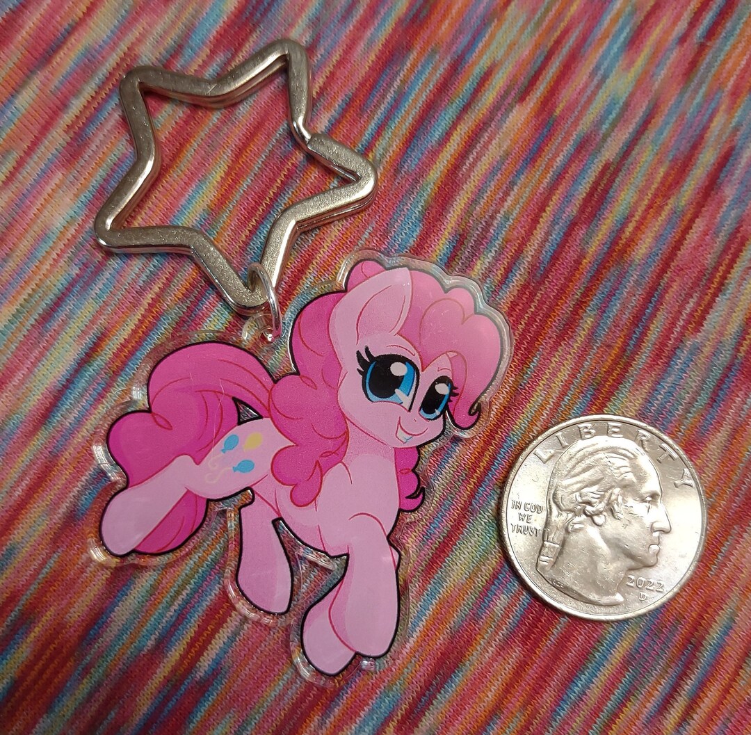 2 Acrylic Keychain, Pinkie Pie My Little Pony: Friendship is Magic Art ...