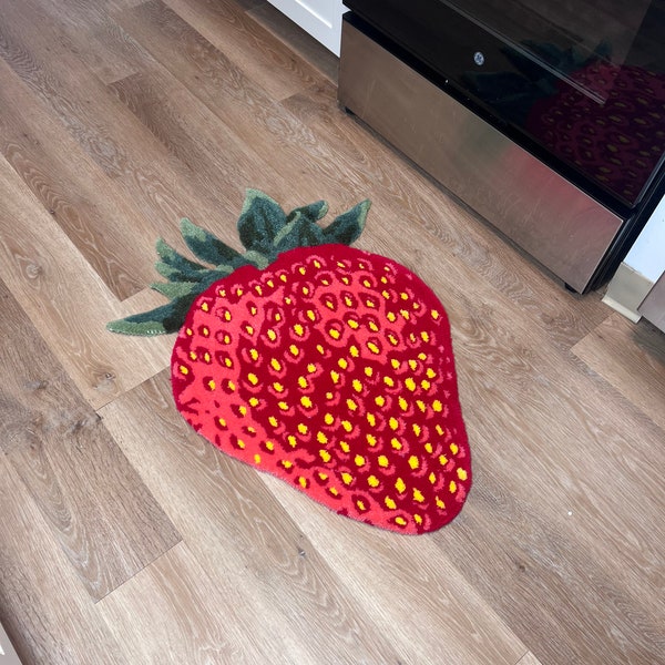 Strawberry Rug - Etsy