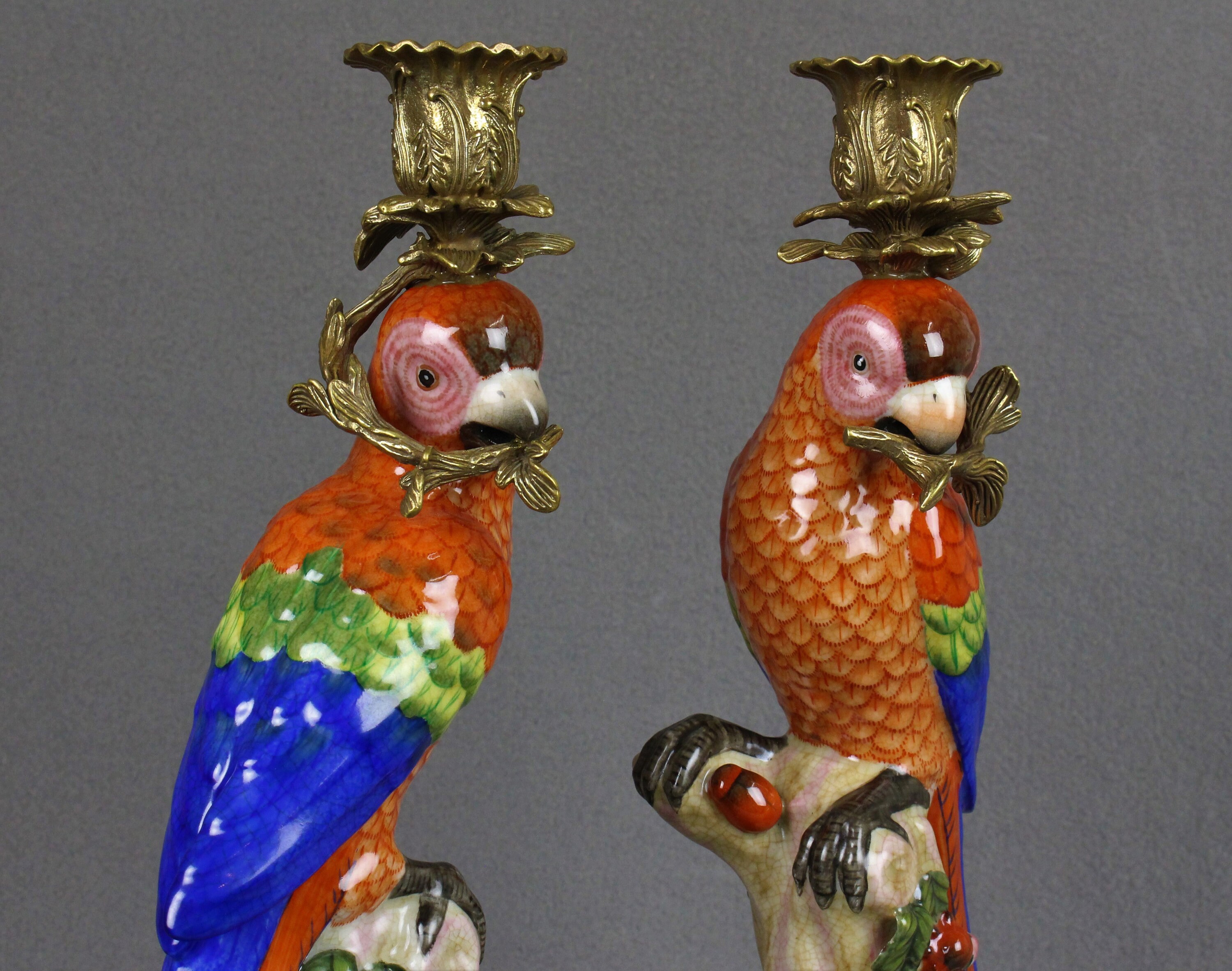 Parrot Candlesticks Porcelain Figure Candle Holder Boho Chic - Etsy