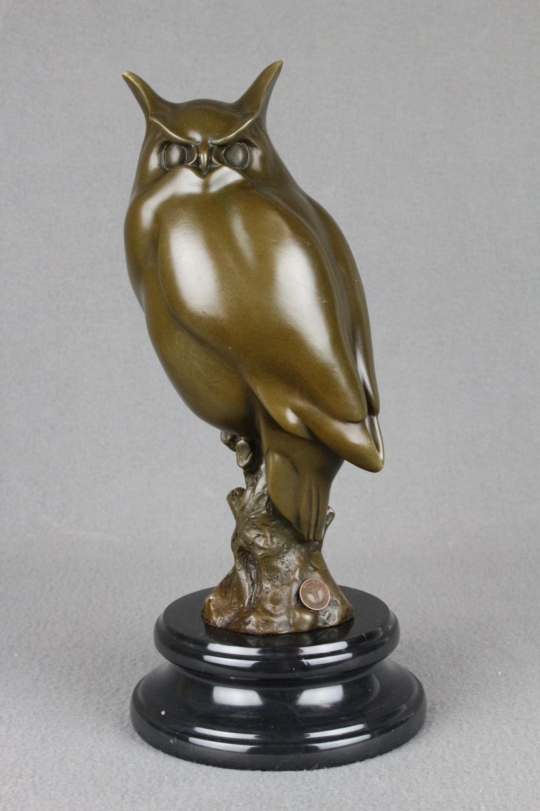 Owl Sculpture Bronze Art Deco Statue Figure Modern Art Animal Figurine ...
