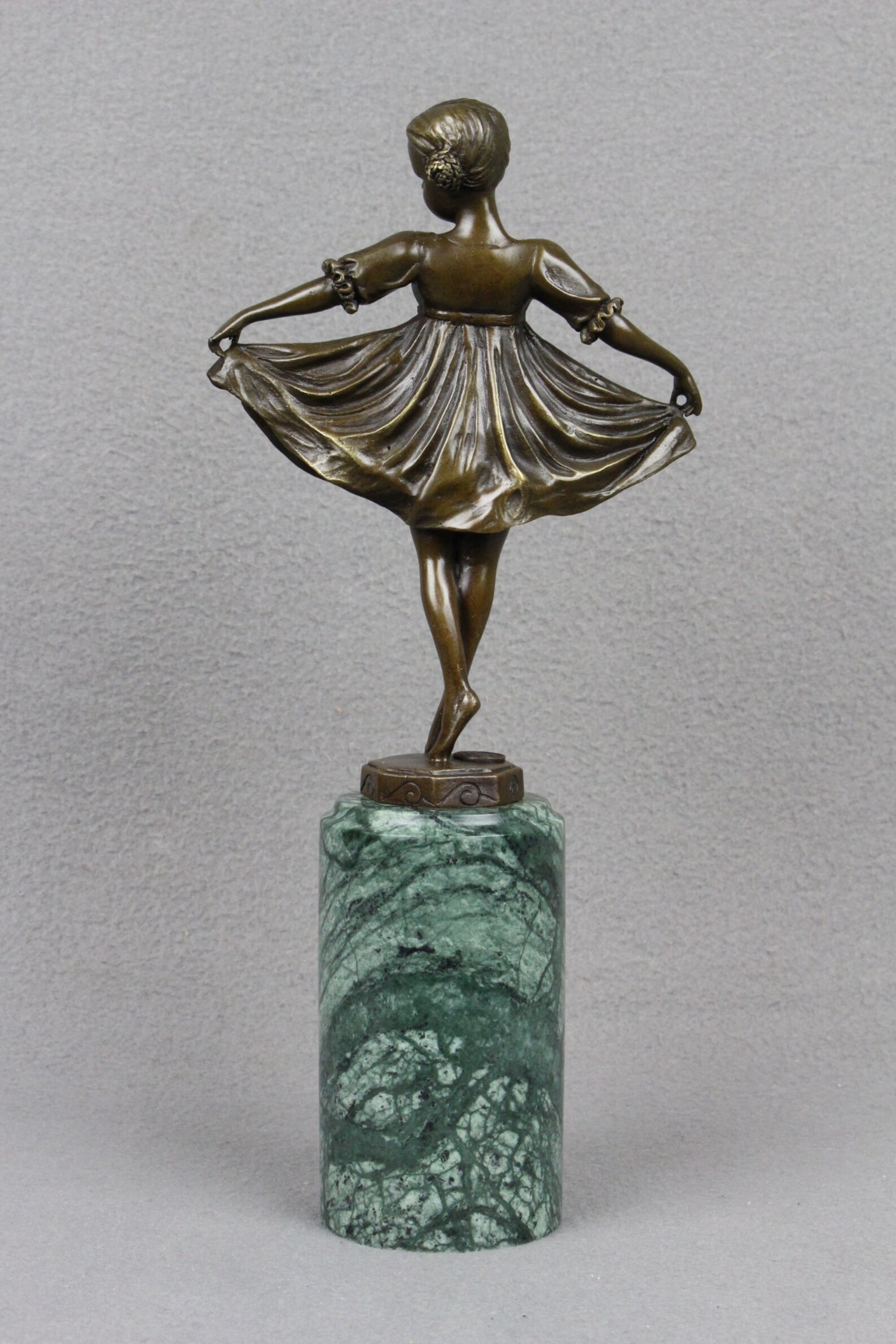 Bronze Sculpture Little Girl Dancing Art Deco Child Figure | Etsy