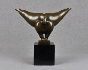 Fat Woman Figurine Yoga Pose Statue Small Resin Art Sculpture 4 - Etsy