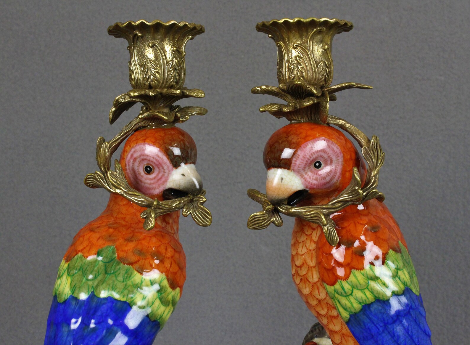 Parrot Candlesticks Porcelain Figure Candle Holder Boho Chic - Etsy