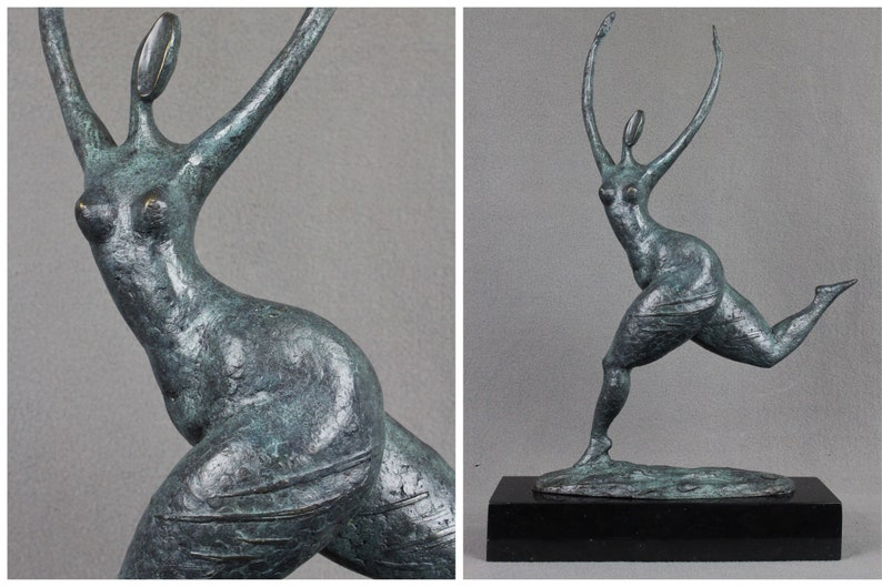 Large Bronze Sculpture Modern Art Ballet Dancer Statue on - Etsy