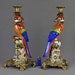 Parrot Candlesticks Porcelain Figure Candle Holder Boho Chic Colorful ...