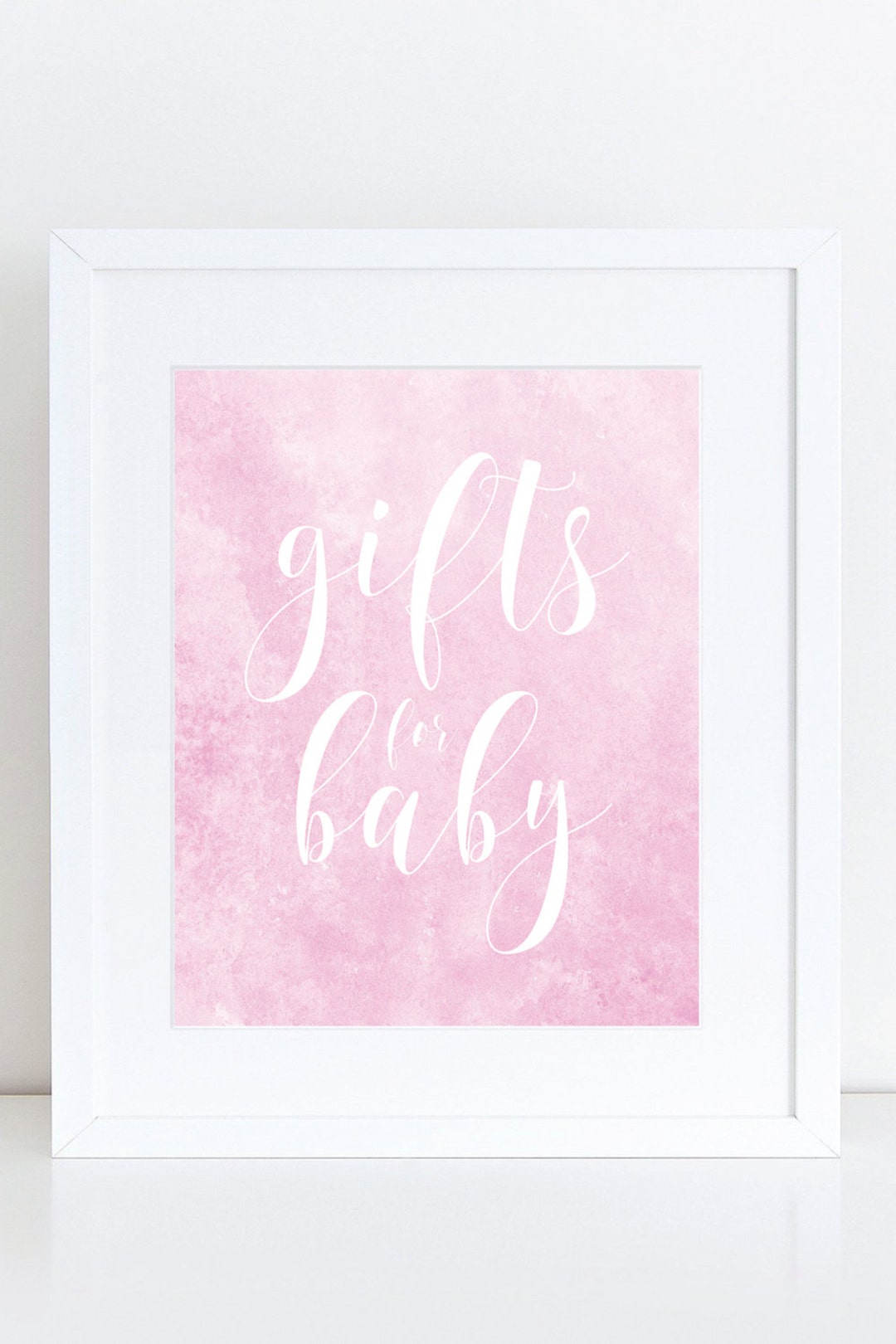 Baby Shower Gift Table Sign - Gifts for Baby Girl Sign - 8x10 Baby ...