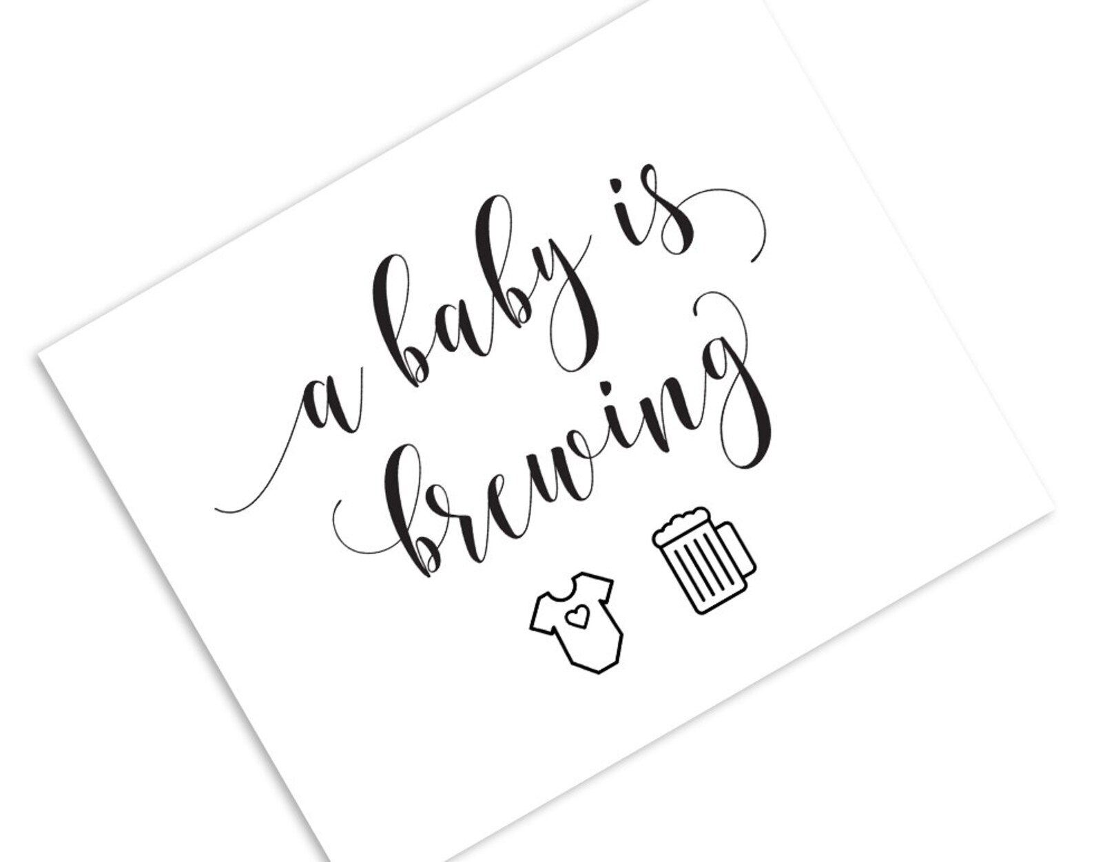 A Baby is Brewing Sign - 8x10 Baby Shower Printable - Baby Shower Keg ...