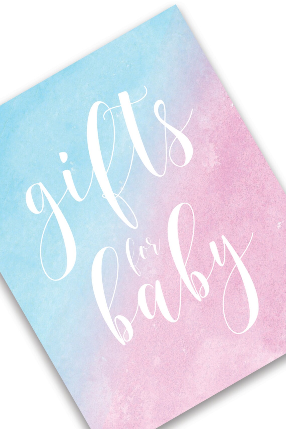 Baby Shower Gift Table Sign - Gifts for Baby Sign - 8x10 Baby Shower ...