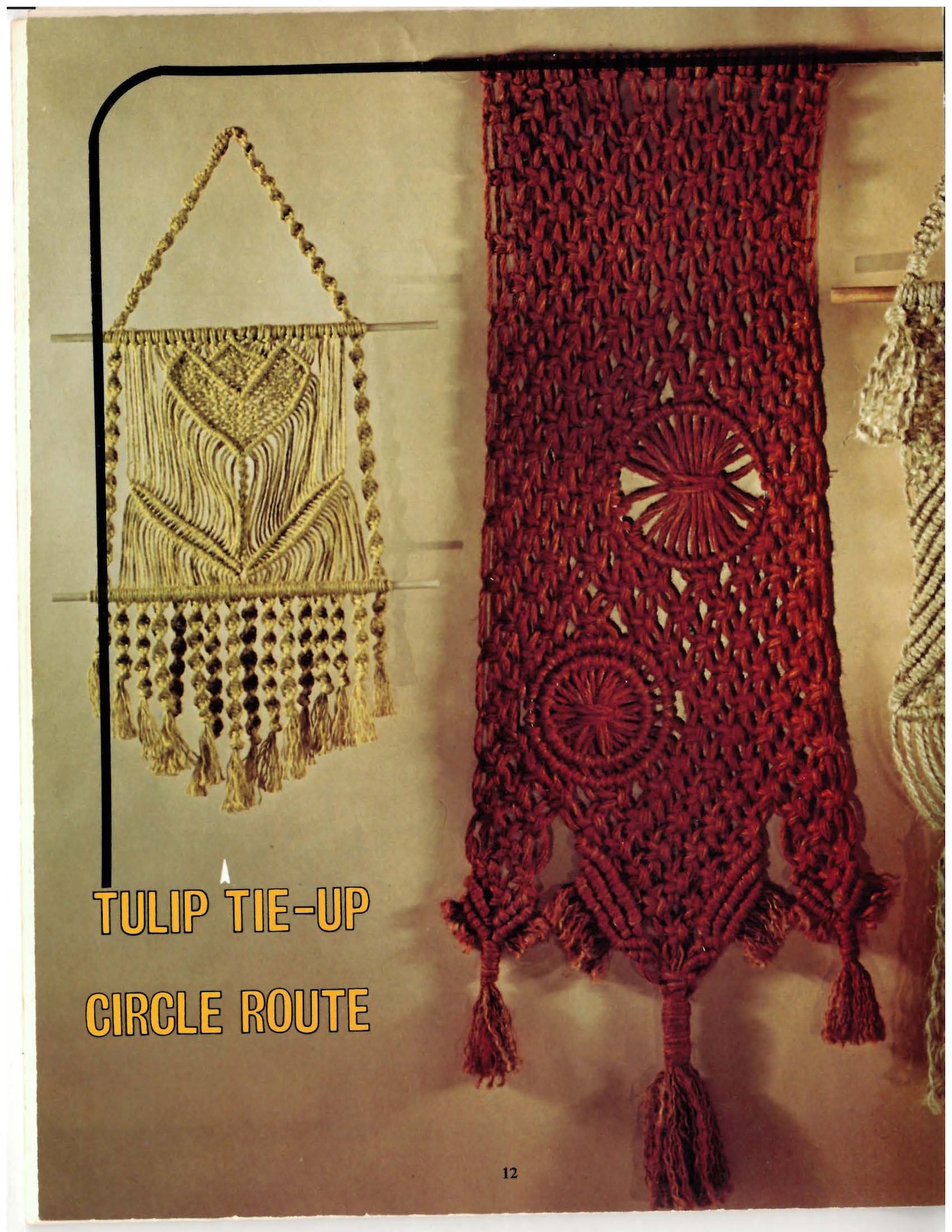 Vintage Macrame Book From 1975 With 12 Patterns - PDF Download - Etsy