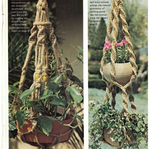 Vintage Macrame Pot Hangers Book From 1974 With 12 Patterns - PDF ...