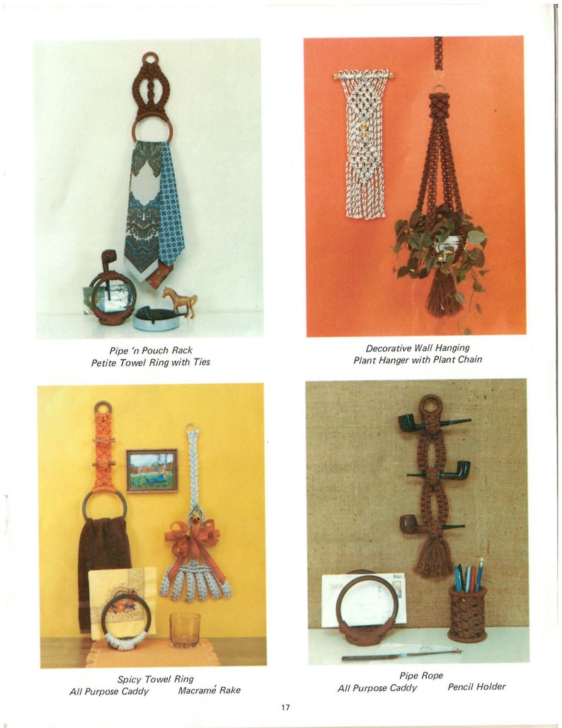 Vintage Macrame Book From 1980 With Over 40 Patterns Including Quick ...