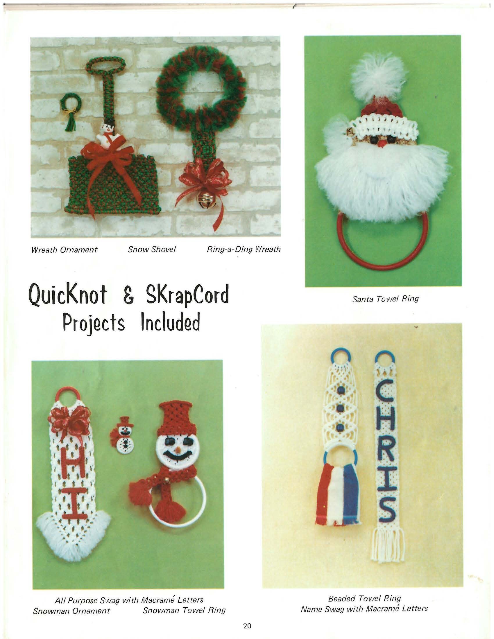 Vintage Macrame Book From 1980 With Over 40 Patterns Including Quick ...