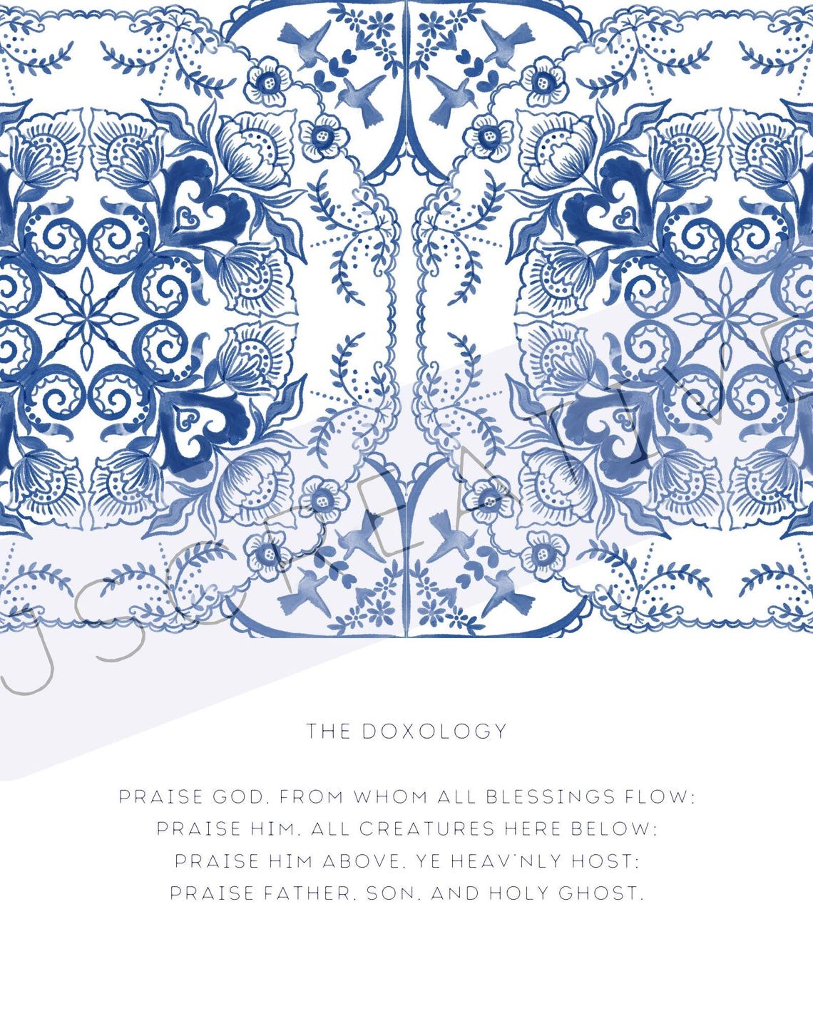 Doxology Print Poster Christian Wall Art - Etsy