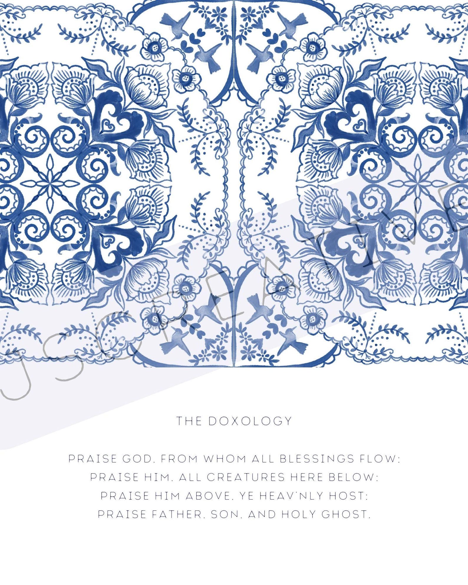 Doxology Print Poster Christian Wall Art - Etsy