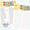 Personalized Summer Bucket List for Kids: Activity Checklist (digital ...