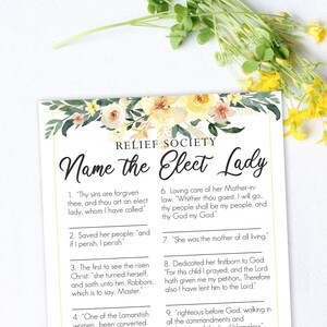 Relief Society Elect Ladies - Instant Download - Women in Scriptures ...