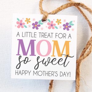 Mother's Day Gift Tags Printable, INSTANT DOWNLOAD, Mom so Sweet Gift ...