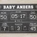 Basketball Baby Shower Scoreboard DIGITAL PRINTABLE - Baby Due Date ...