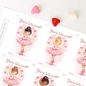 Ballerina Valentine Cards for Kids | 6 Diverse Dancers | You’re Tutu ...