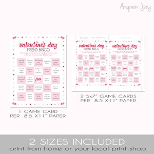 Valentine's Day Friend Bingo - INSTANT DOWNLOAD - Valentine Printable ...