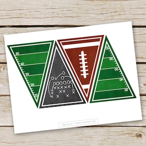 Pennant Football Banner - Instant Download - Mini Banner for Football ...