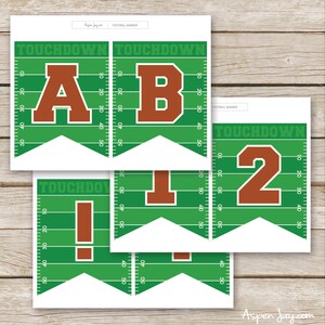 Football Banner Instant Download Football Birthday, Baby Shower ...