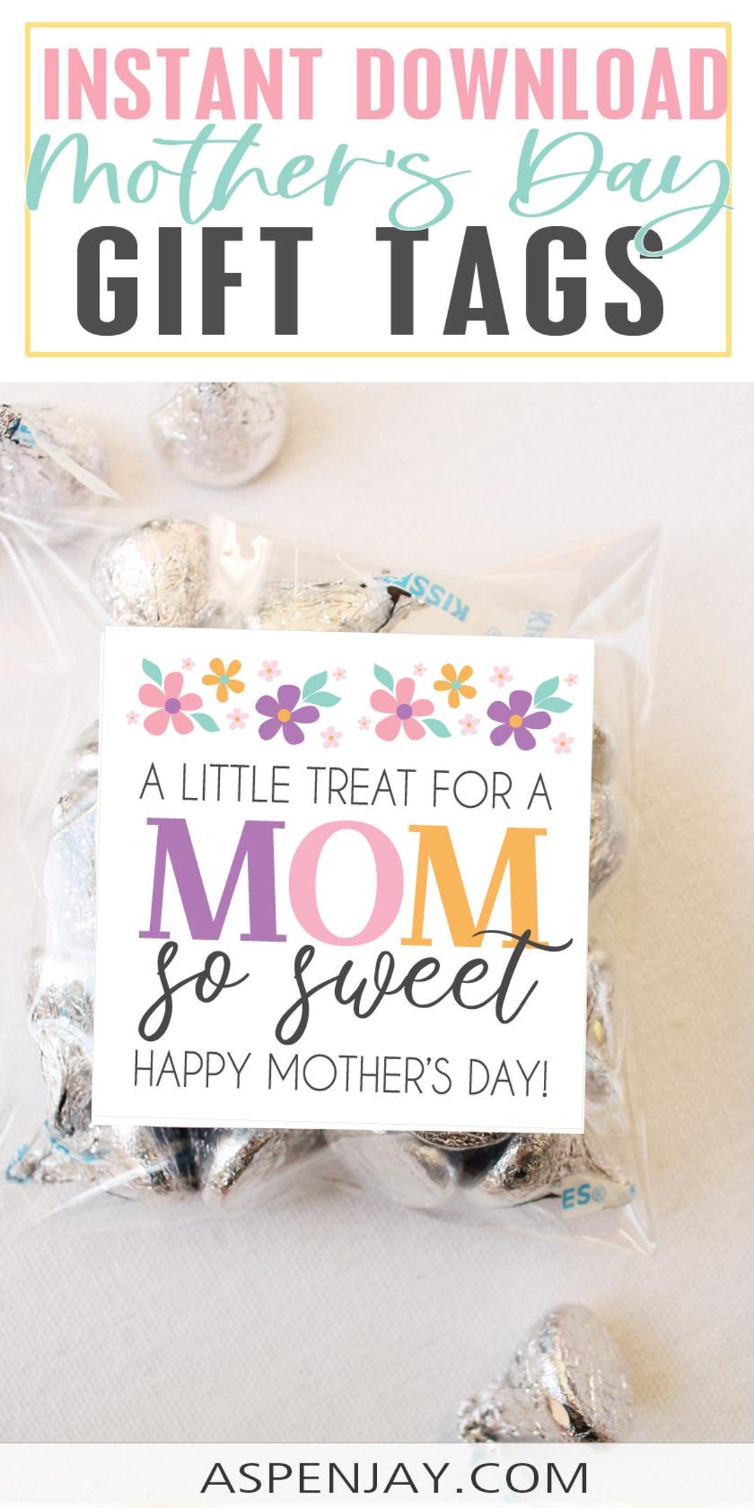 Mother's Day Gift Tags Printable, INSTANT DOWNLOAD, Mom so Sweet Gift ...