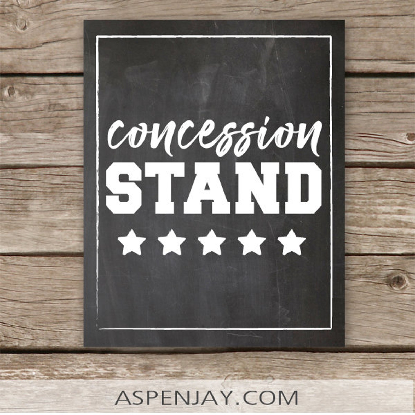 Concession Sports Sign - INSTANT DOWNLOAD - Concessions Chalkboard ...