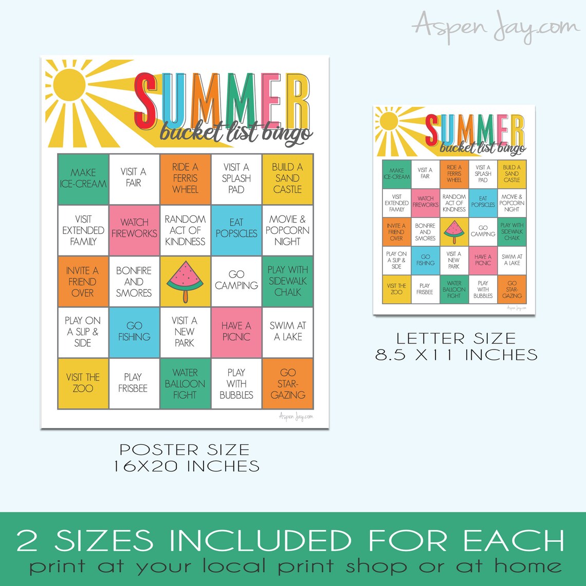 EDITABLE Summer Bucket List Bingo - INSTANT DOWNLOAD - Bucket List for ...