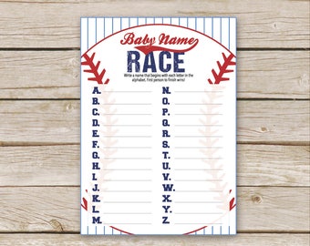 Baseball Baby Shower Bingo Game Instant Printable Download - Etsy