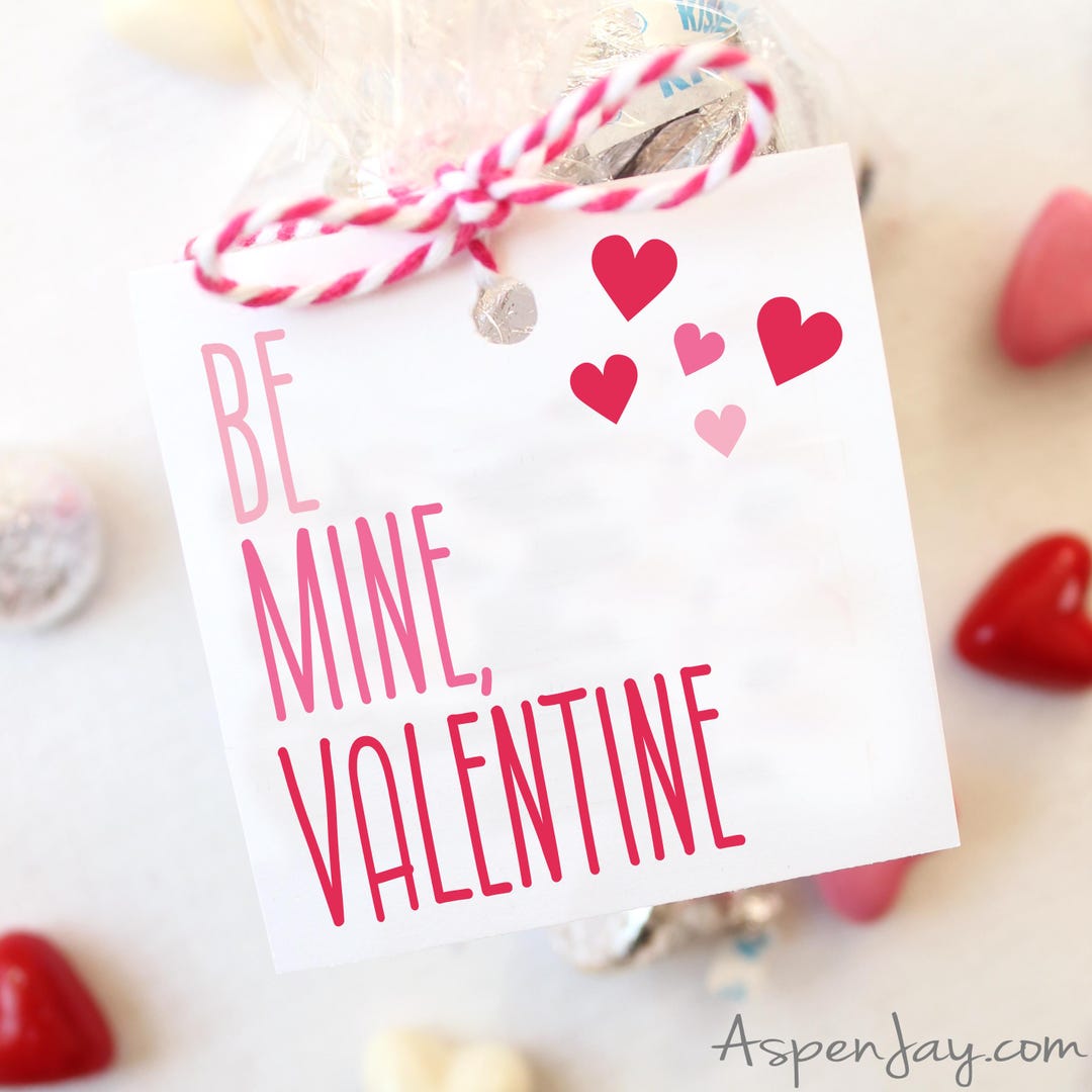 Be Mine Valentine Day Tags Printable, INSTANT DOWNLOAD, Valentine Gift ...