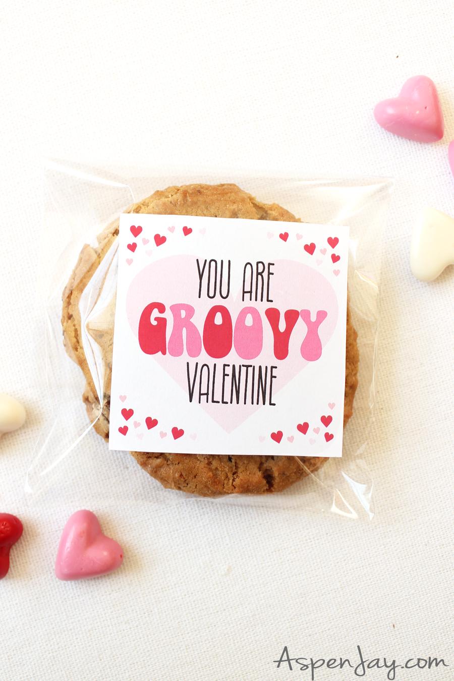 Groovy Valentine's Day Tags Printable, INSTANT DOWNLOAD, Valentine Gift ...