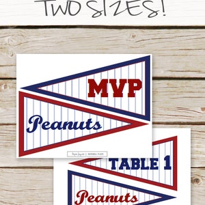 Baseball Pennant Flags - DIY Editable Text - Printable Download ...