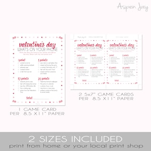 Valentine's What's on Your Phone Game Valentines Day Game Valentines ...