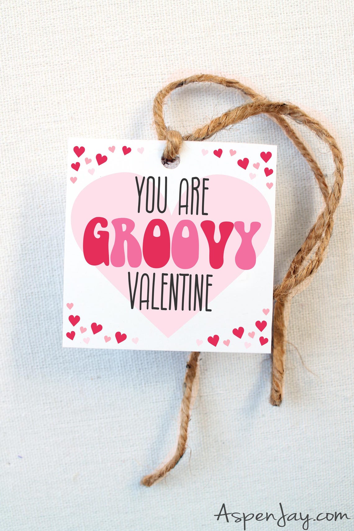 Groovy Valentine's Day Tags Printable, INSTANT DOWNLOAD, Valentine Gift ...