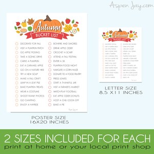 EDITABLE Fall Bucket List INSTANT DOWNLOAD Bucket List for Kids ...