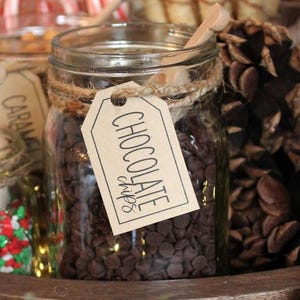 Hot Chocolate Topping Labels - DIGITAL PRINTABLE - Kraft Hot Cocoa Bar ...