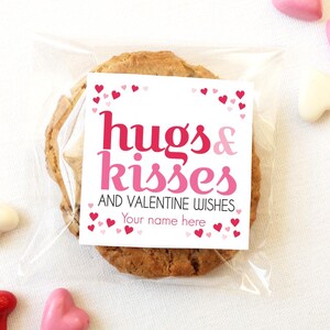 Hugs & Kisses Valentine Tags Printable, INSTANT DOWNLOAD, Valentine ...