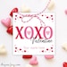 XOXO Valentine's Day Tags Printable, INSTANT DOWNLOAD, Valentine Gift ...