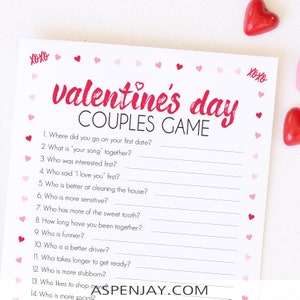 Valentine's Day Couples Game - INSTANT DOWNLOAD - Fun Valentine ...