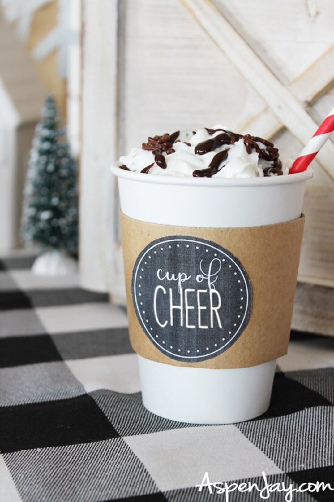 Hot Chocolate Cup of Cheer Labels - DIGITAL PRINTABLE - Hot Cocoa Bar ...