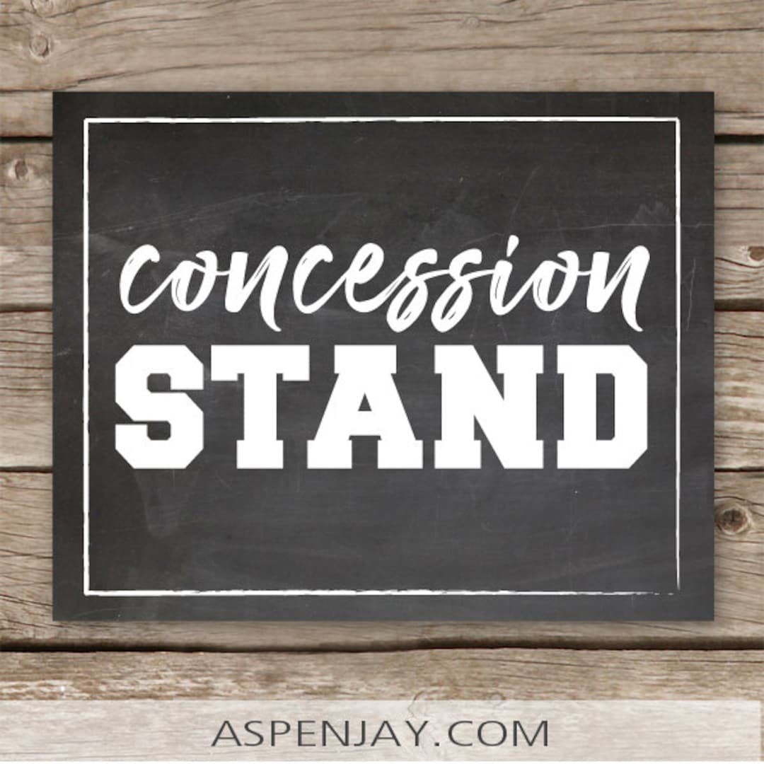 Concession Sports Sign - INSTANT DOWNLOAD - Concessions Chalkboard ...