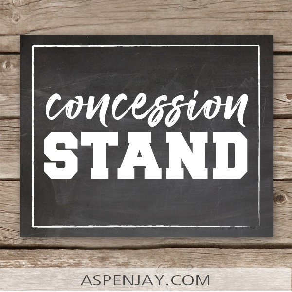 Concession Stand Sign - Etsy
