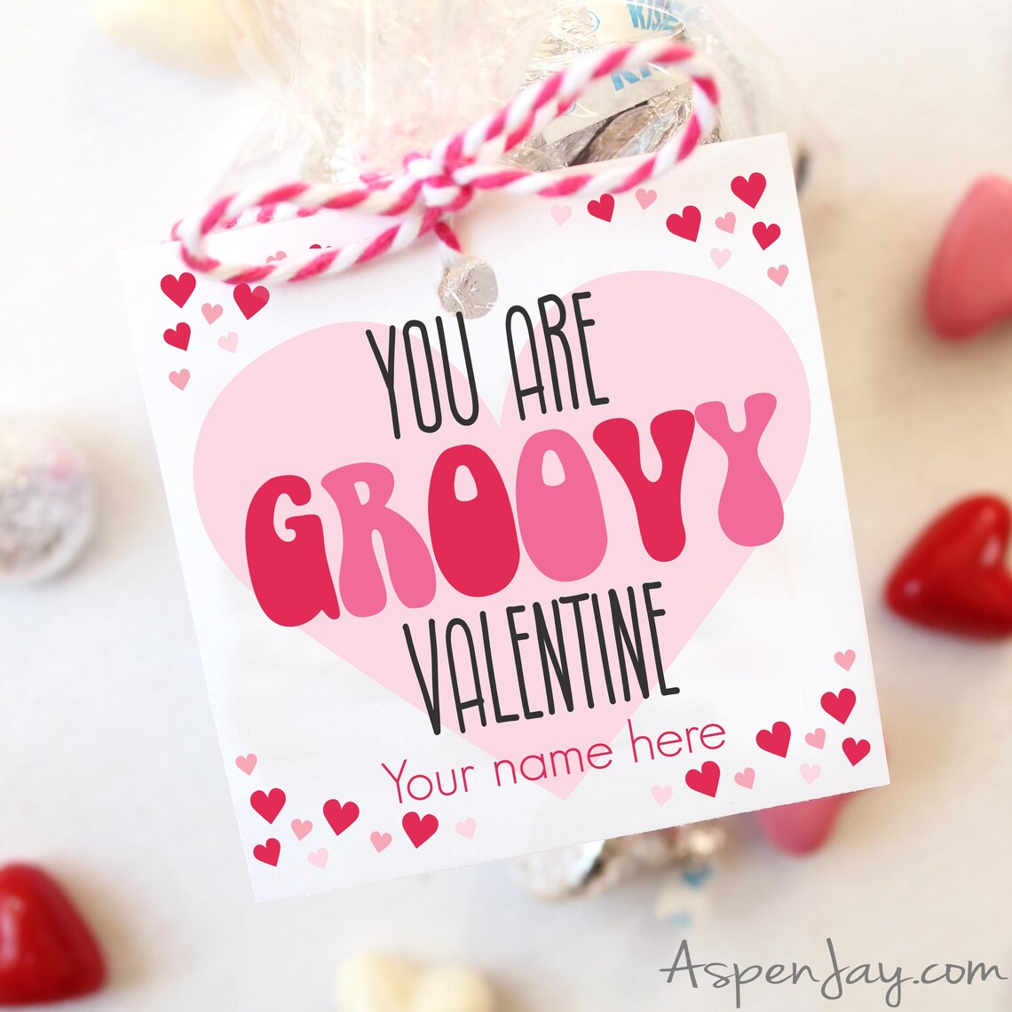 Groovy Valentine's Day Tags Printable, INSTANT DOWNLOAD, Valentine Gift ...