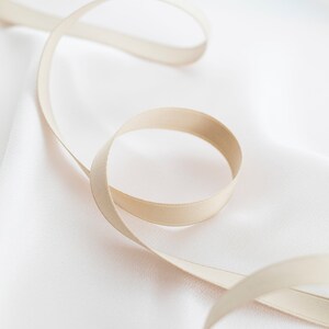 Taupe Velvety Dull Satin Ribbon, Ribbon for Invitations, Tags, Favors ...