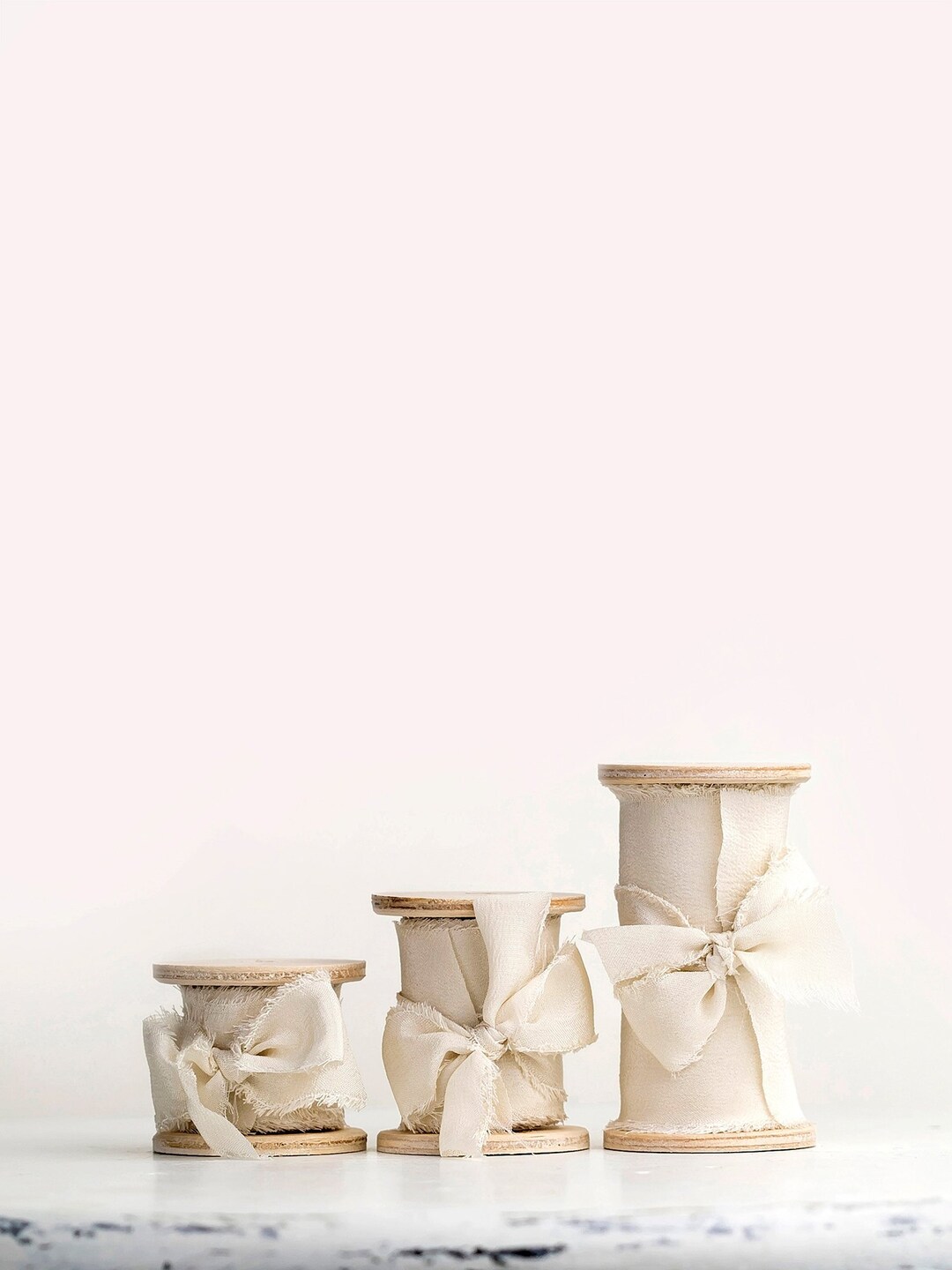 Hand Dyed Silk Ribbon Champagne Wedding Color - Ribbon for Invitations ...