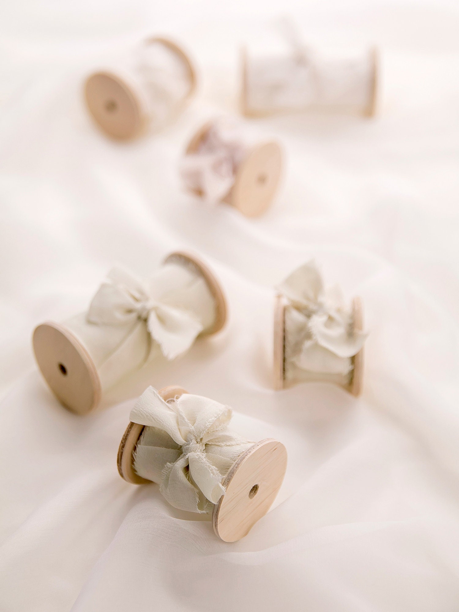 Hand dyed silk ribbon Champagne Wedding Color Ribbon for | Etsy